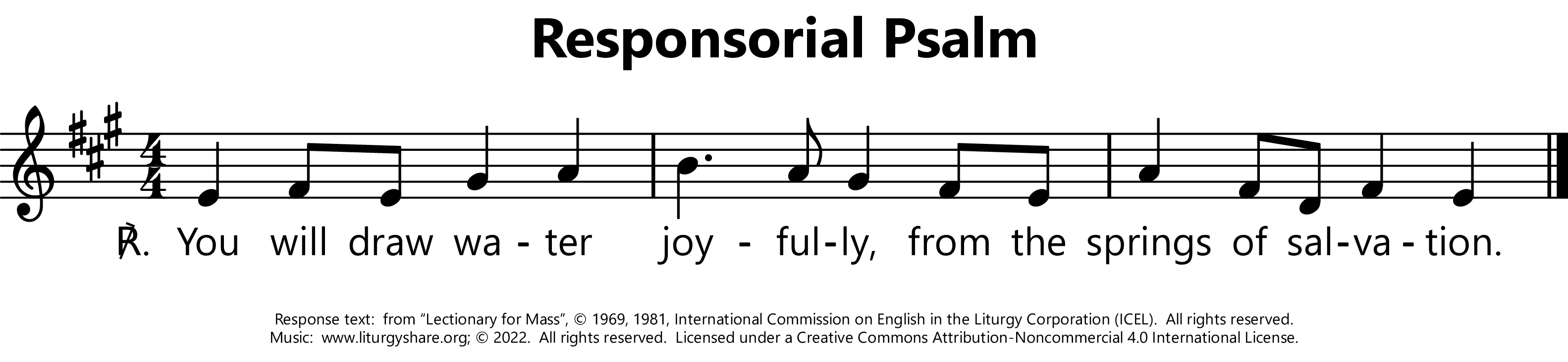 The Baptism of the Lord: Responsorial Psalm, Year B Option